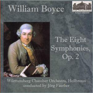Boyce: The Eight Symphonies, Op. 2 - Württemberg Chamber Orchestra, Heilbronn/Jörg Faerber ...