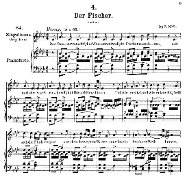 Der Fischer D.225, Medium Voice in A-Flat Major, F. Schubert, Ed ...