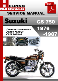 Suzuki GS 750 1976-1987 Workshop Service Manual | workshopservicepdfmanual