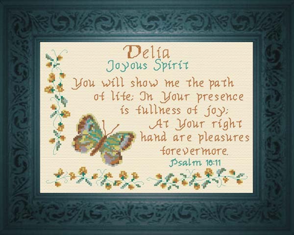 Name Blessings - Delia | Crafting | Cross-Stitch | Religious