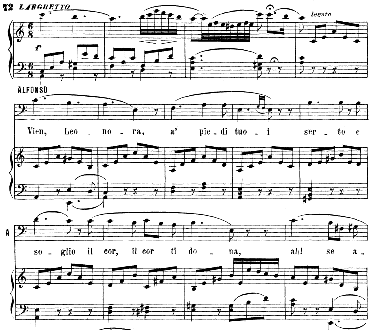 Vien, Leonora, a piedi tuoi Aria (Alfonso XI).. With recitative "Ma de’malvagi in van..." G ...