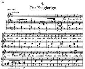Der Neugierige, D.795-6, Low Voice in G Major, F. Schubert (Die Schöne ...