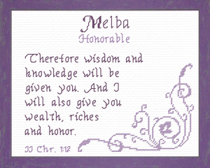 Name Blessings - Melba | Crafting | Cross-Stitch