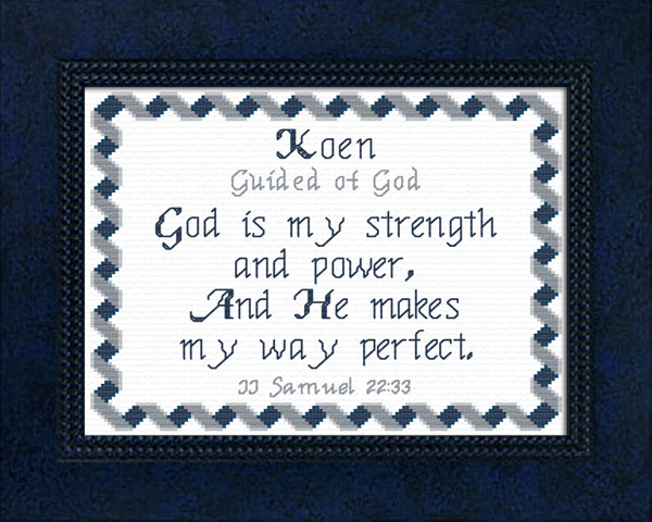 Name Blessings - Koen | Crafting | Cross-Stitch