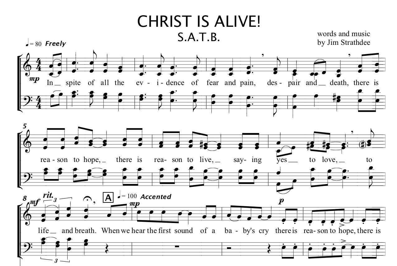 Christ Is Alive ~ Choral Anthem S.A.T.B. | Music