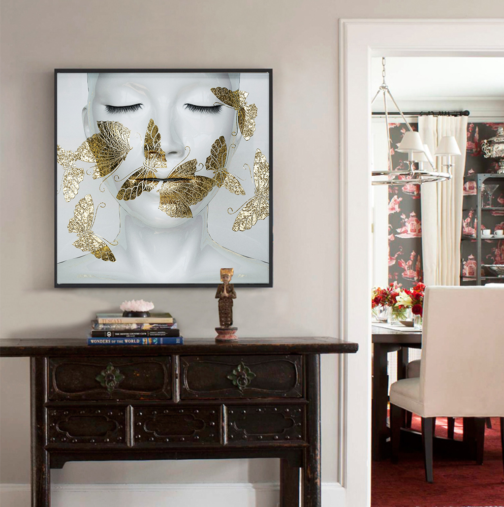 abstract girl face print | Photos and Images