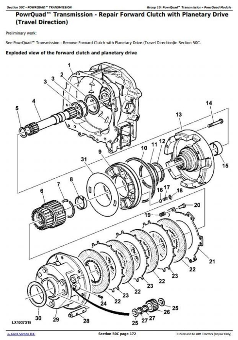 John Deere 6150M and 6170M 2WD or MFWD Tractors Service Repair ...