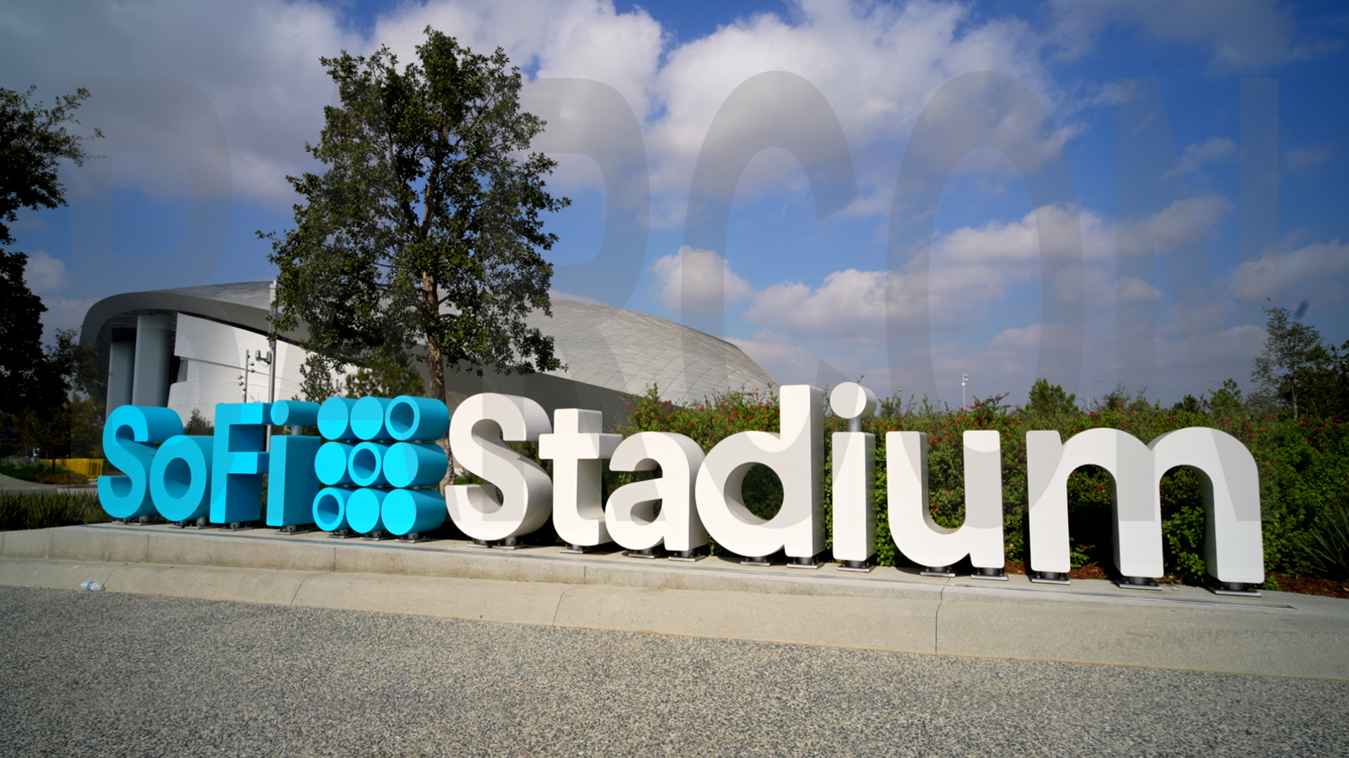 So Fi Stadium Sign-Giant 3-D Block Letters 01 | Movies and Videos