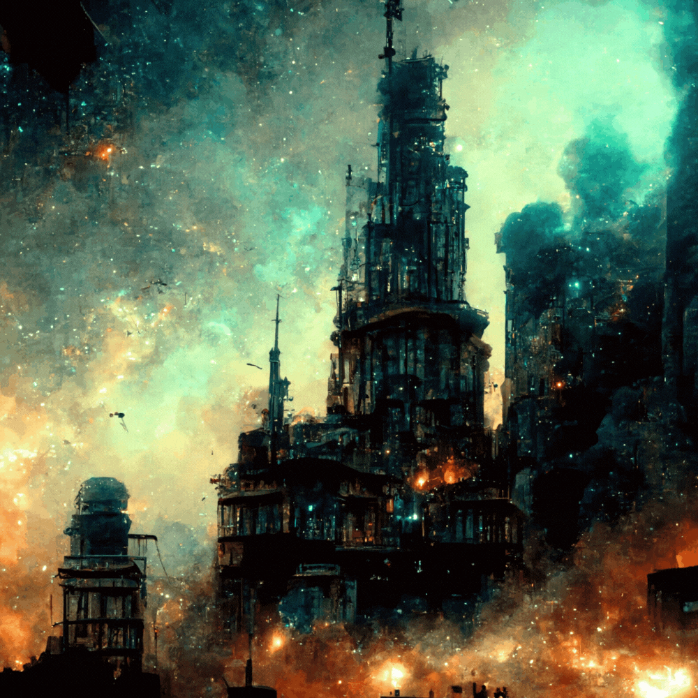 Dreamy galaxy city | Photos and Images