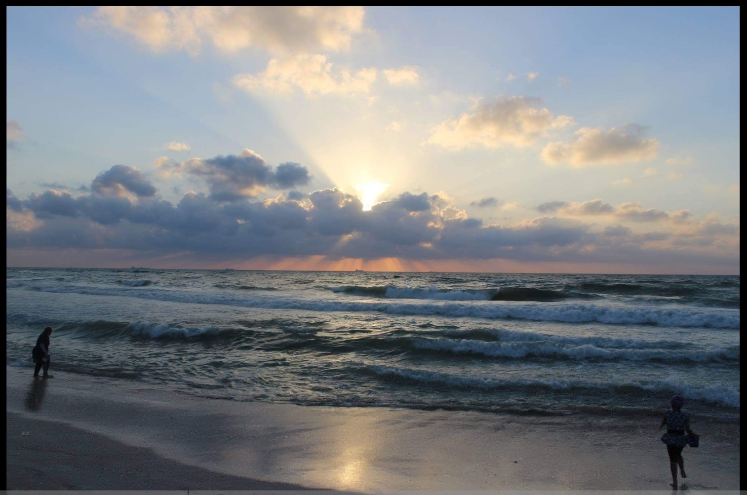 Sunset on the beach of Alexandria | Photos and Images | Nature