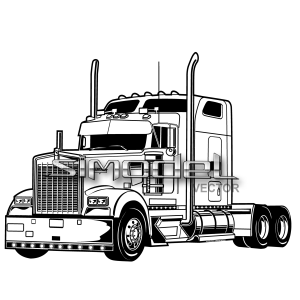 Semi truck Kenworth vector graphic | Photos and Images
