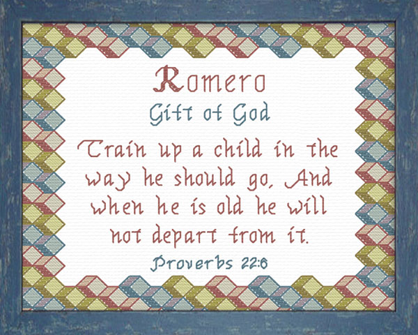 Name Blessings - Romero | Crafting | Cross-Stitch | Other
