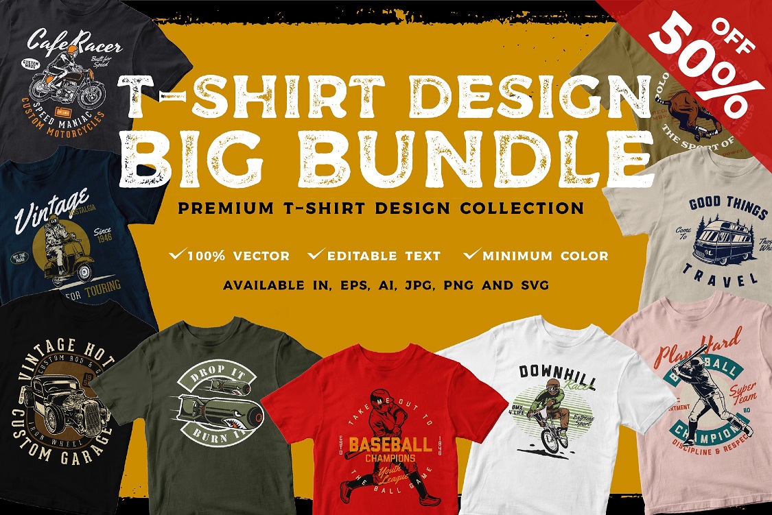 1 MILLION T Shirt Designs Templates Bundle Bonus Print On Demand 