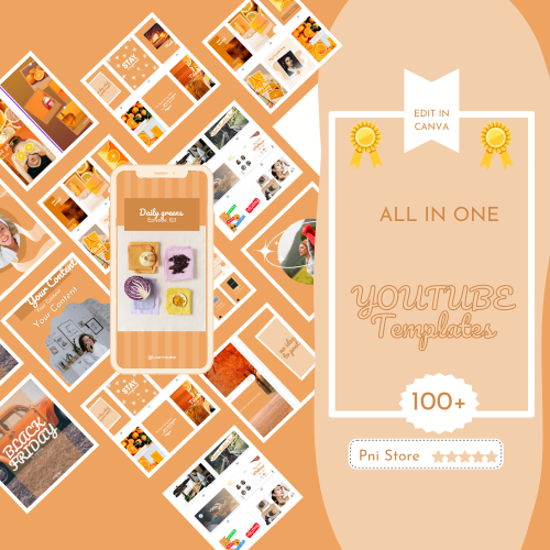 100++ Youtube Templates Orange White | Youtube Branding | Social Media ...