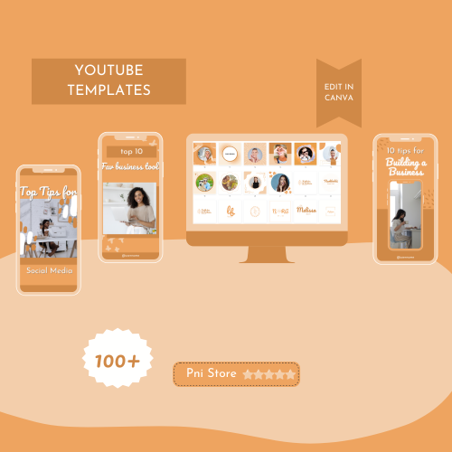 100++ Youtube Templates Orange White | Youtube Branding | Social Media ...