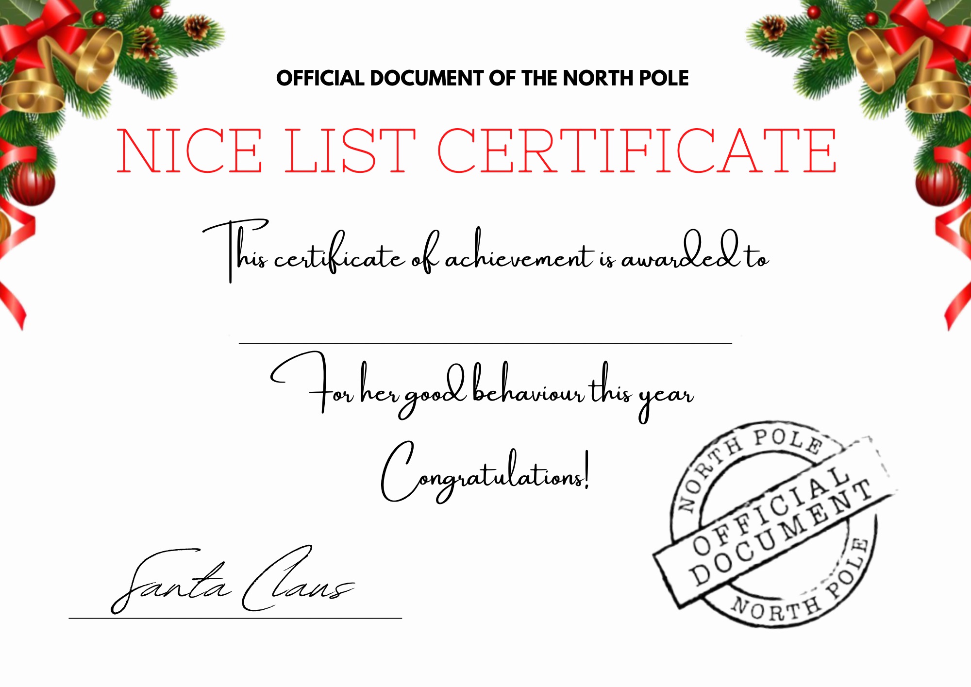 Nice list Certificate | Photos and Images | Children