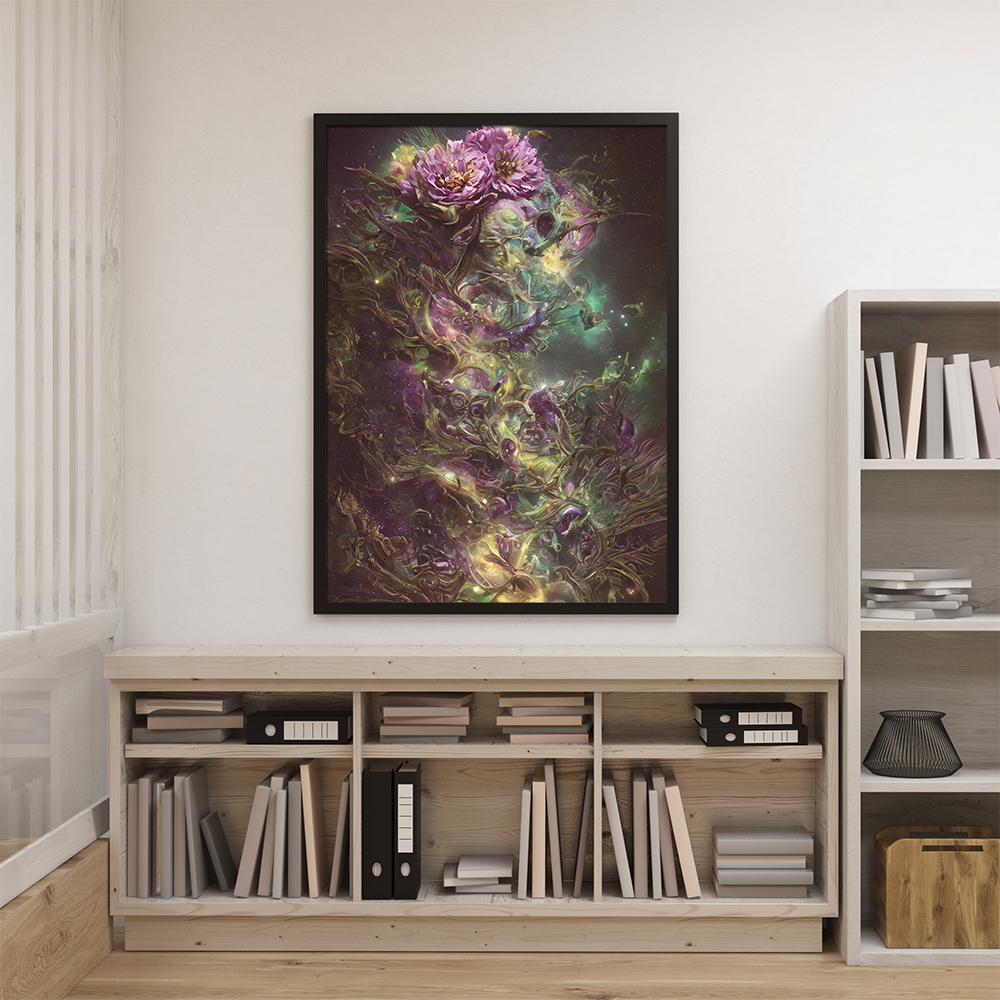 Cosmic Flower | Printable Wall Art | Digital Print | Digital Download ...