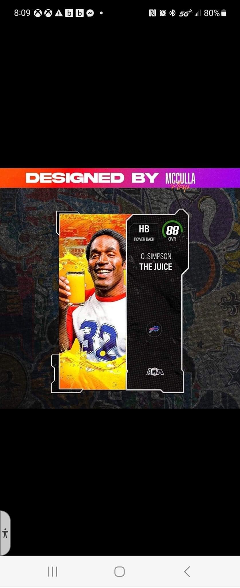 OJ Simpson Mut Card | Photos and Images | Digital Art