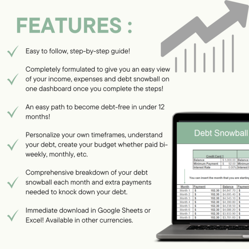 Best Simple Budget and Debt Snowball Spreadsheet Tool | Documents and ...