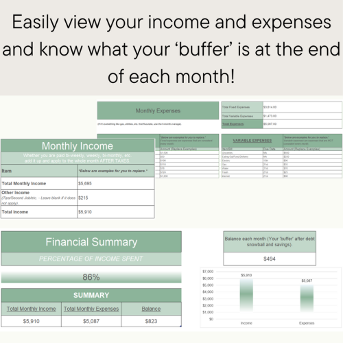 Best Simple Budget and Debt Snowball Spreadsheet Tool | Documents and ...