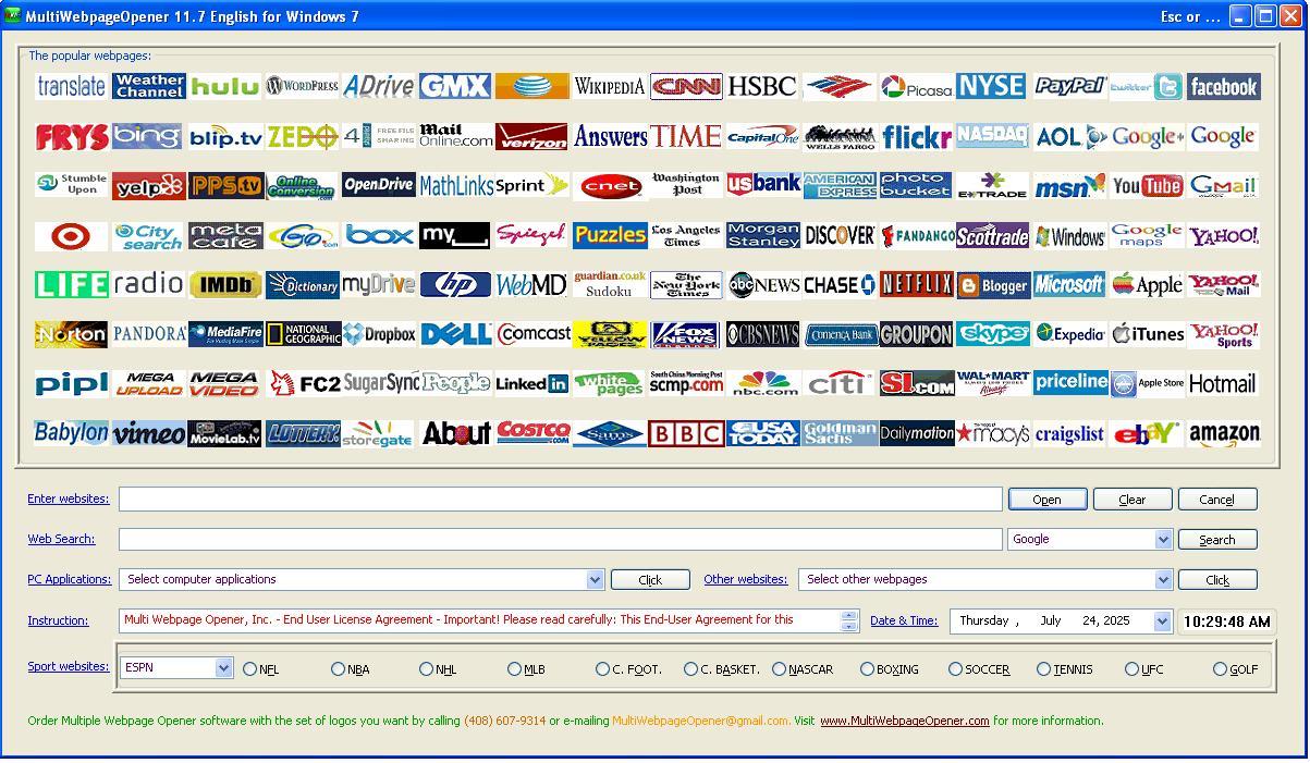 Multi Webpage Opener & Windows Software Applications | Software