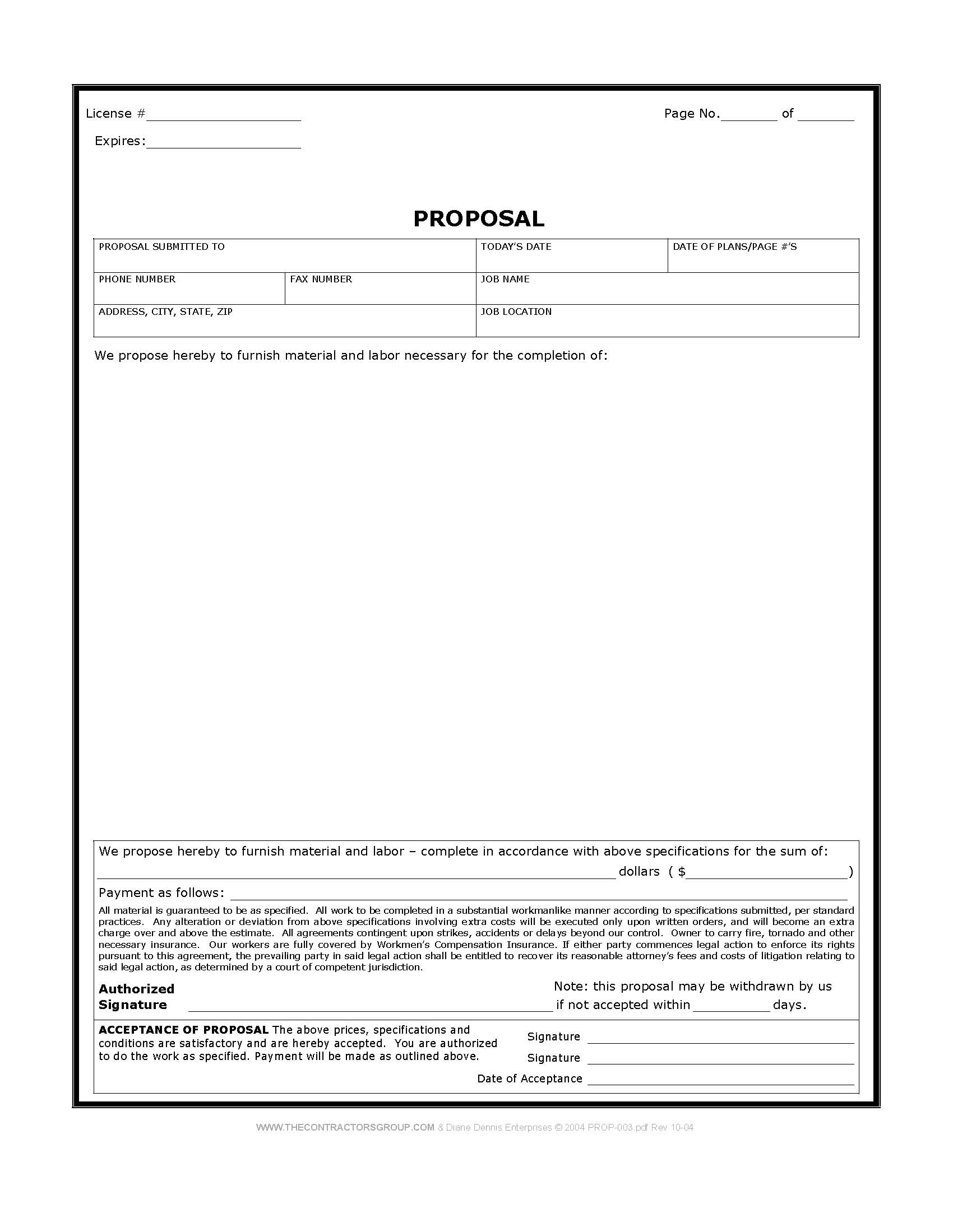 Siding Proposal Template