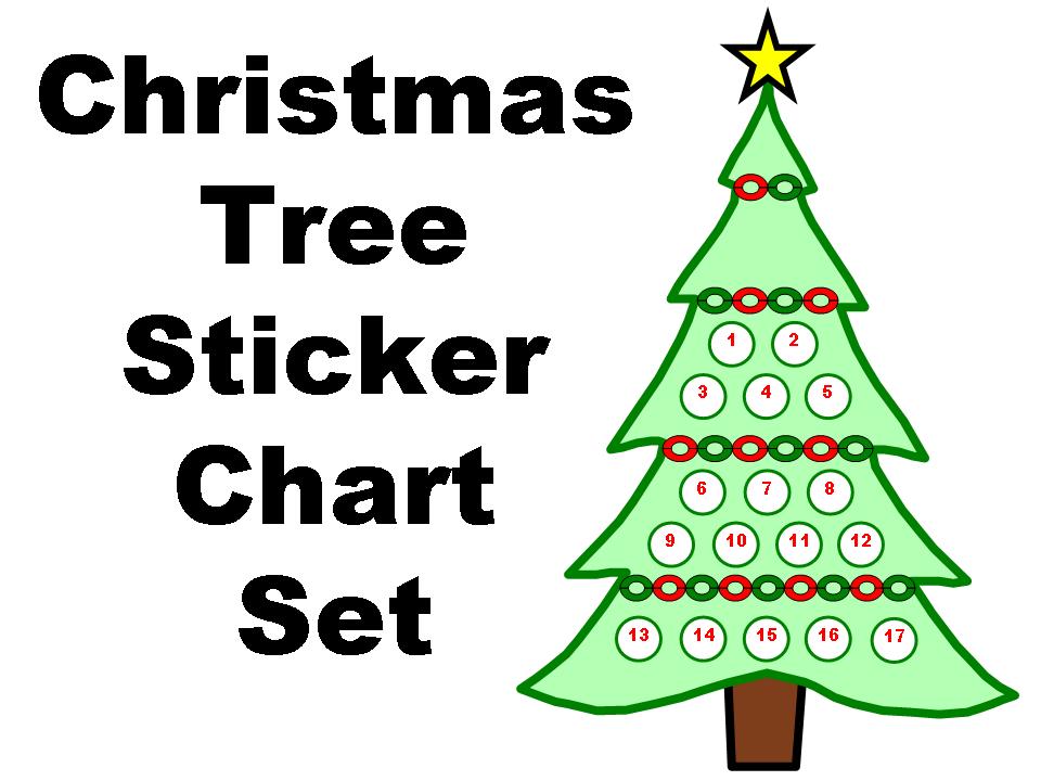 Christmas Tree Sticker Chart Set | Other Files | Documents and Forms