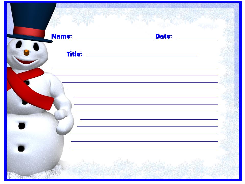 Frosty The Snowman Winter Stories Stationery Set | Other Files ...