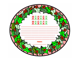 Winter Wreath Creative Writing Templates Set | Other Files