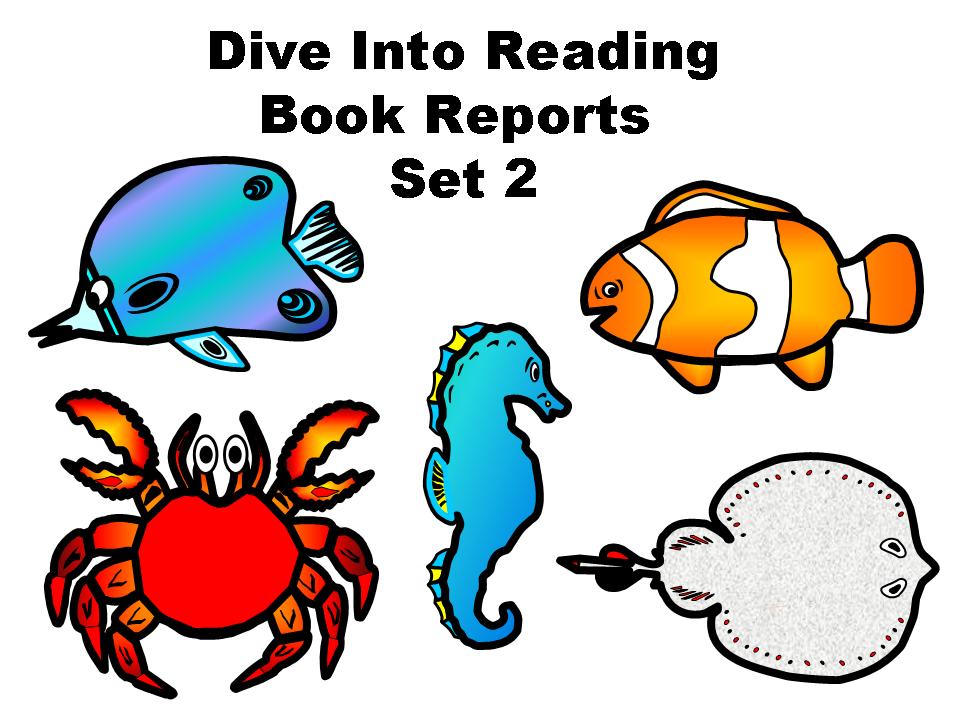 Set 2: Dive Into Reading Book Report Fish | Other Files