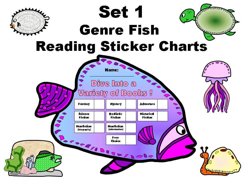 Set 1: Dive Into Reading Fish Sticker Charts | Other Files