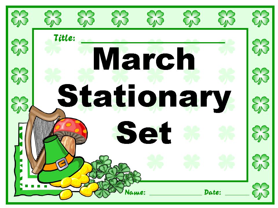 March Stationery Set | Other Files | Documents and Forms