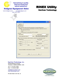 NavCom Rinex User Guide | Documents and Forms