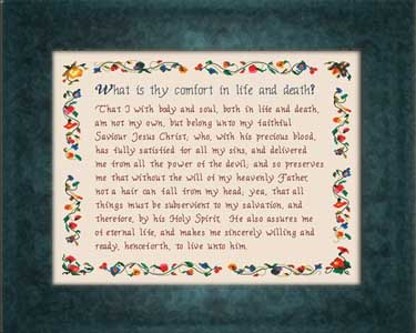 Heidelberg Catechism Chart | Crafting | Cross-Stitch | Religious