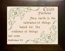 Name Blessing - Caleb 3 | Crafting | Cross-Stitch | Religious