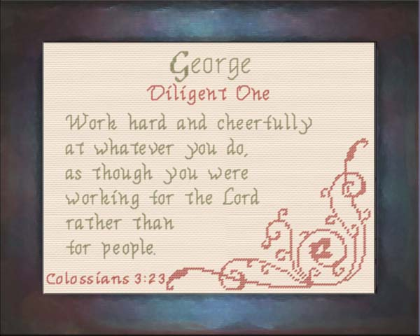 Name Blessings - George | Crafting | Cross-Stitch | Religious