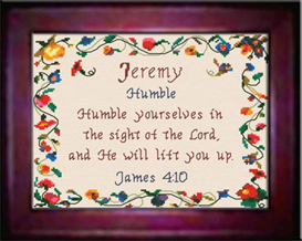 Name Blessings - Jeremy - Chart | Crafting | Cross-Stitch | Religious