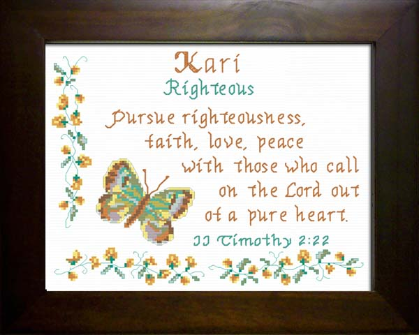 Name Blessing - Kari | Crafting | Cross-Stitch | Religious