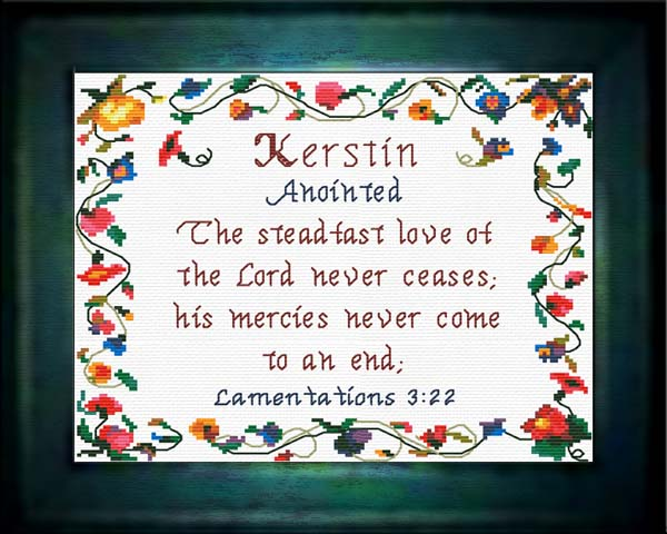 Name Blessings - Kerstin | Crafting | Cross-Stitch | Religious
