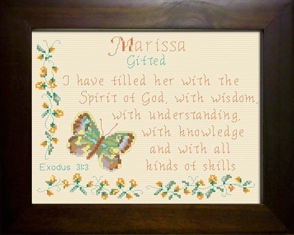 Name Blessing - Marissa | Crafting | Cross-Stitch | Religious