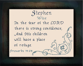 Name Blessing - Stephen | Crafting | Cross-Stitch | Religious